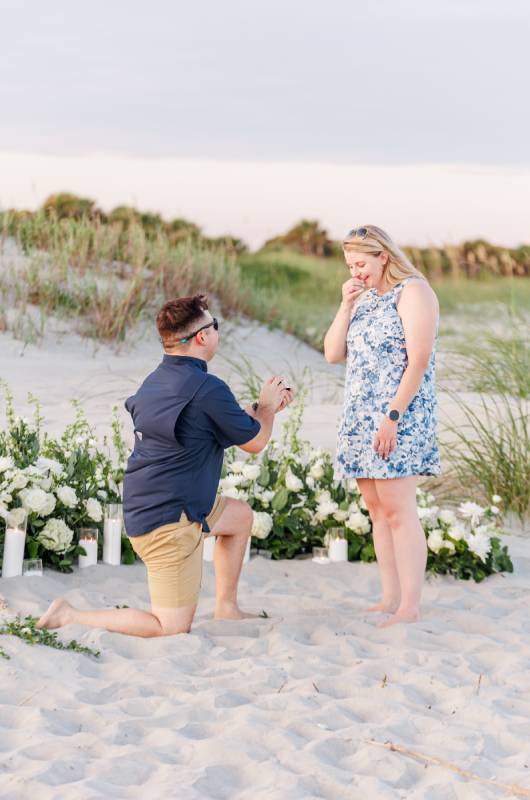 Abby Henry and Jacob Melton's Sunset Engagement at Folly Beach, South ...